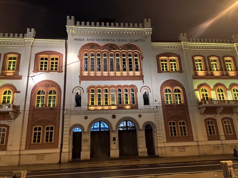 Belgrade Rectorate Building with Masonic Symbols Stock Photo - Image of ...