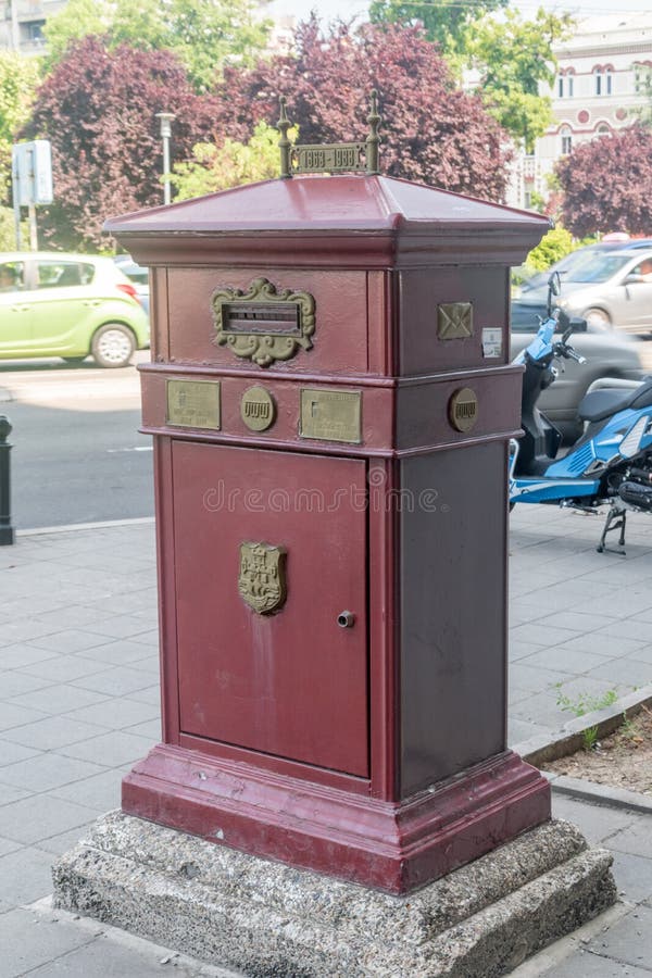 Red Mailbox of Serbian Post Editorial Image - Image of structure, retro ...