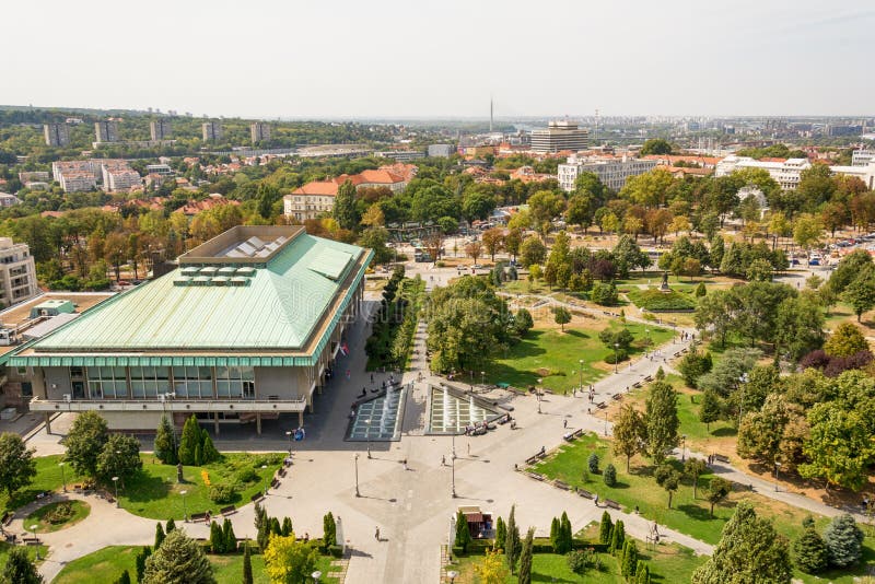 Belgrade, Serbia 11/09/2017: National Library of Belgrade Stock Photo ...
