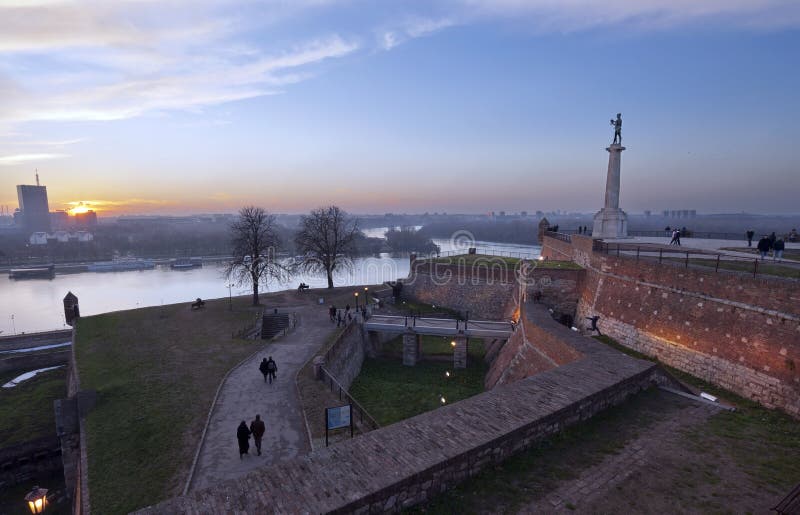 Belgrade sunset, Serbia editorial photography. Image of fortress - 28521642