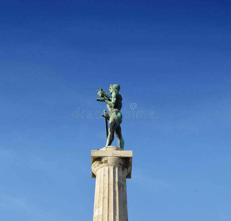 Belgrade Victory Monument, Pobednik Stock Photo - Image of ancient ...