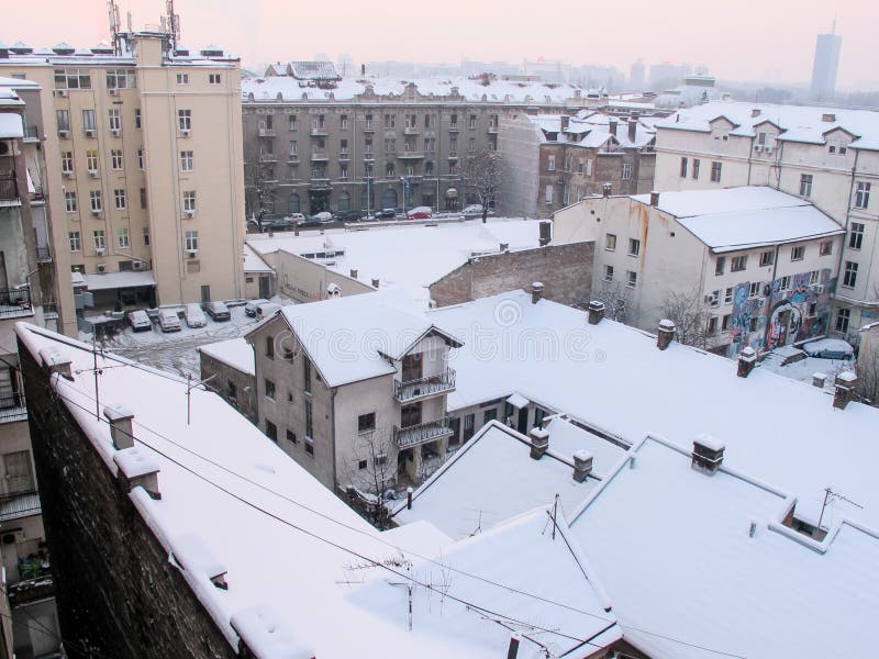 Belgrade in winter stock photo. Image of slavic, scene - 95150748