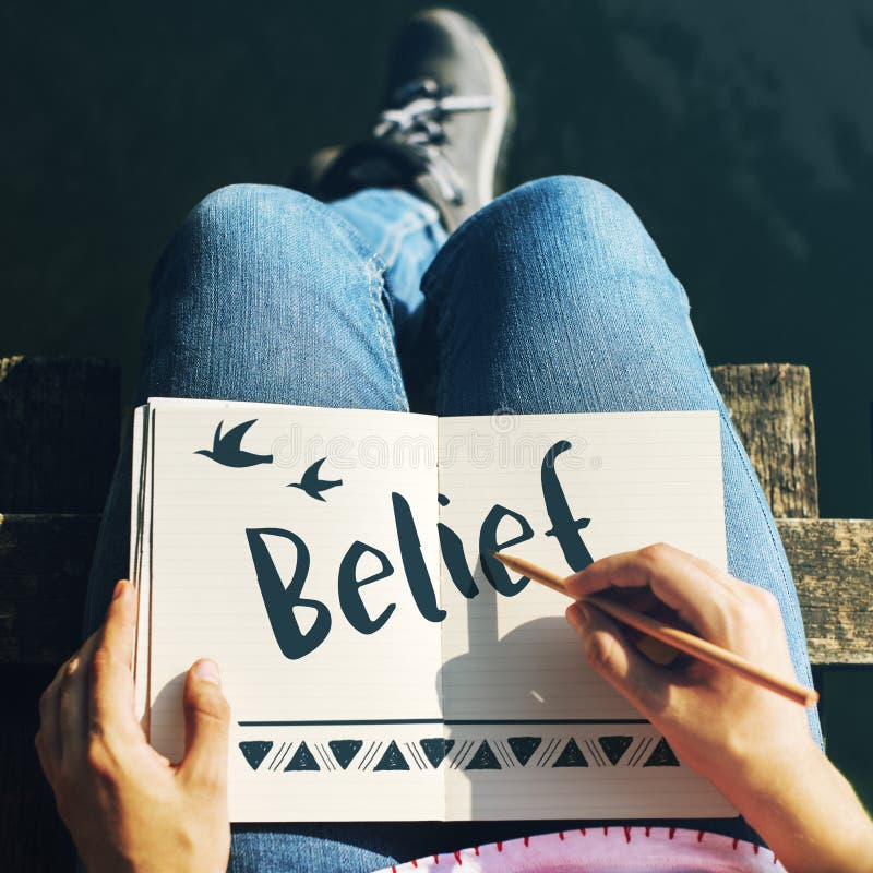 Belief Faith Hope Love Concept Stock Illustration - Illustration of ...