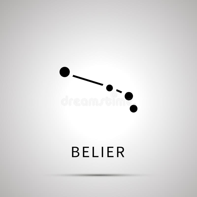 Belier Constellation Simple Black Icon Stock Vector - Illustration of ...