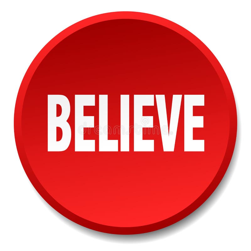 3D Believe Button Click Here Block Text Stock Illustration ...