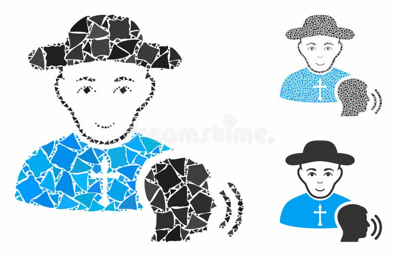 Believer Confession Composition Icon of Rugged Elements Stock Vector ...