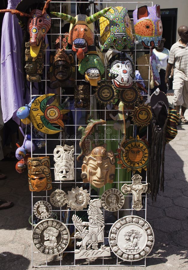 Belize City, Belize - Colorful Wall Decorations Editorial Stock Photo ...