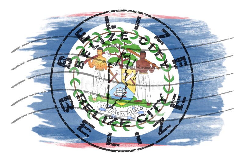 Belize Belize City Seal Map Design Stock Illustration - Illustration of ...