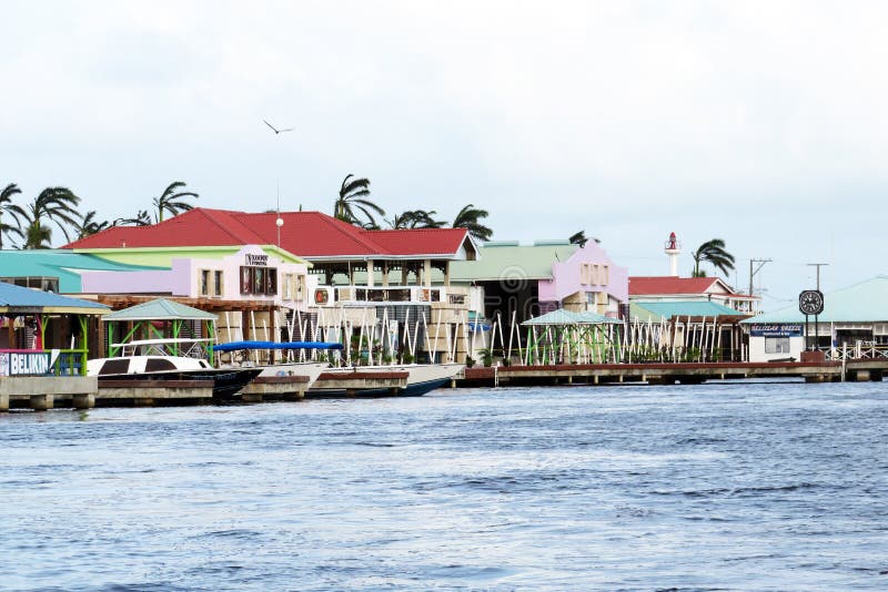 Belize city editorial stock photo. Image of holiday, houses - 80727363