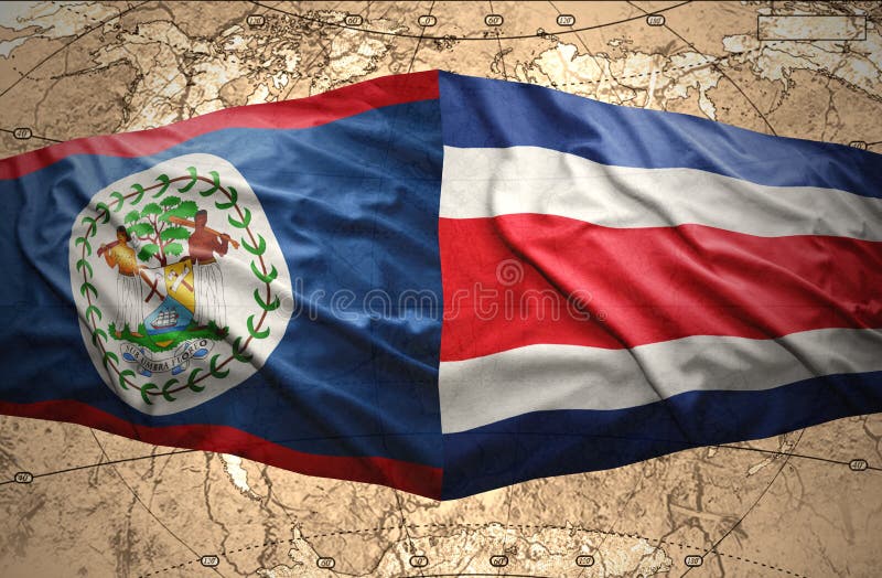 Belize and Costa Rica stock illustration. Illustration of cooperation ...