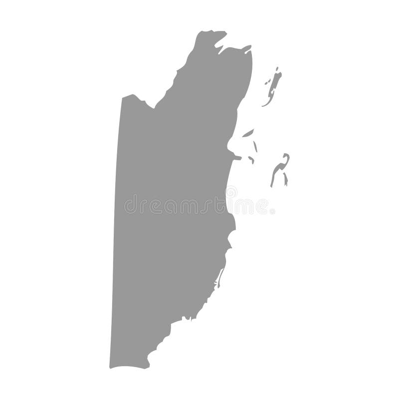 Belize Vector Country Map Silhouette Stock Vector - Illustration of ...