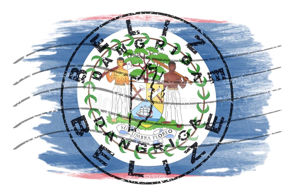 Belize Dangriga Seal Map Design Stock Illustration - Illustration of ...