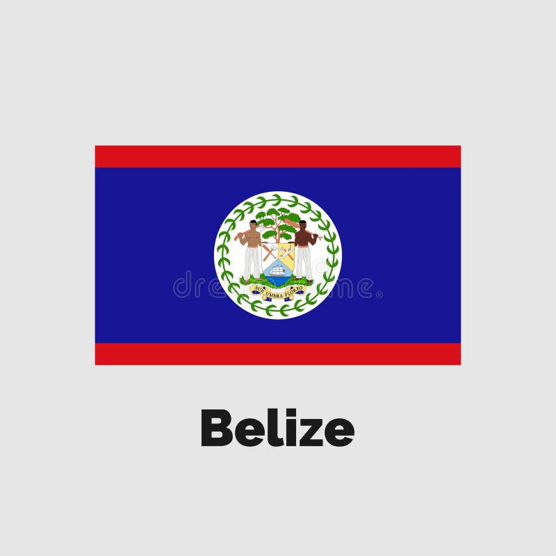 Belize Flag Design Vector Illustration Stock Illustration ...