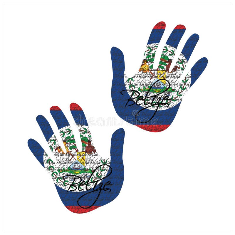 Belize flag hand vector stock vector. Illustration of independence ...