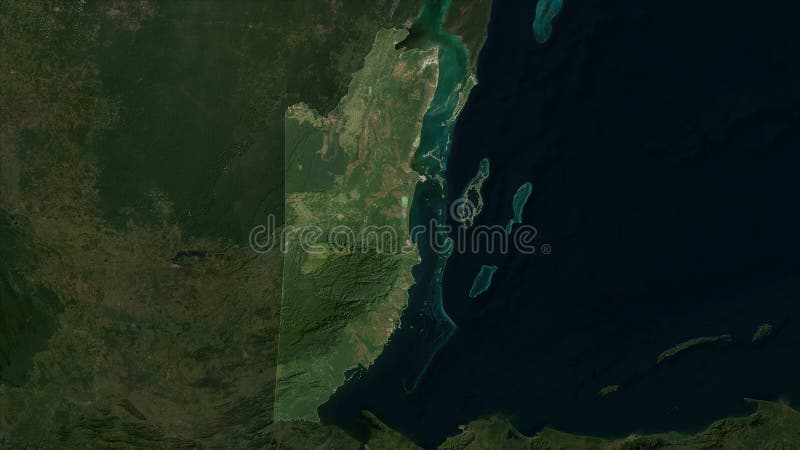 Belize Highlighted. Low-res Satellite Stock Illustration - Illustration ...