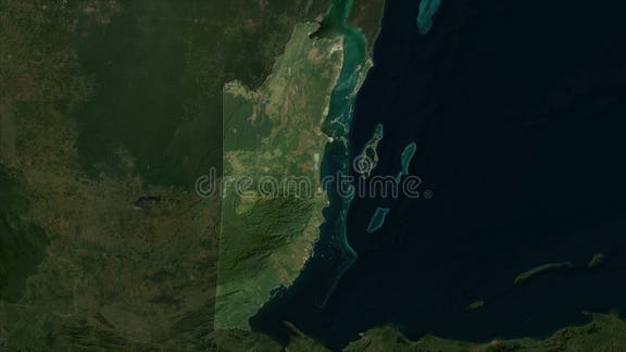 Belize Highlighted. Low-res Satellite Stock Illustration - Illustration ...