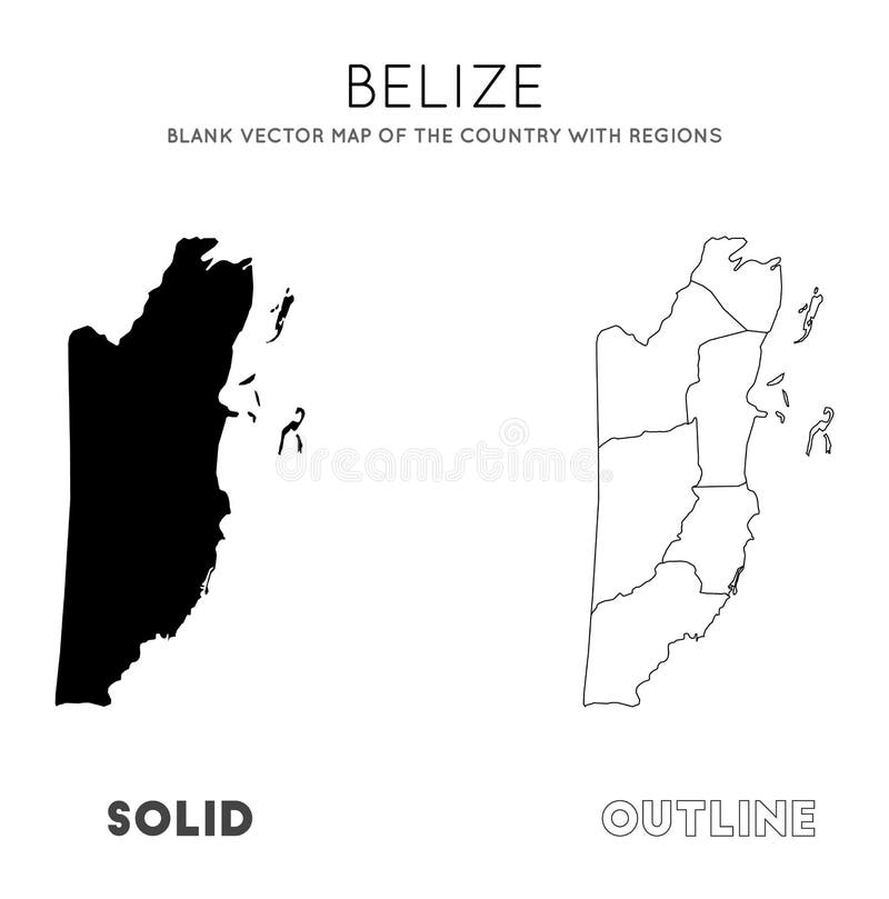Belize map. stock vector. Illustration of belmopan, belize - 158525447