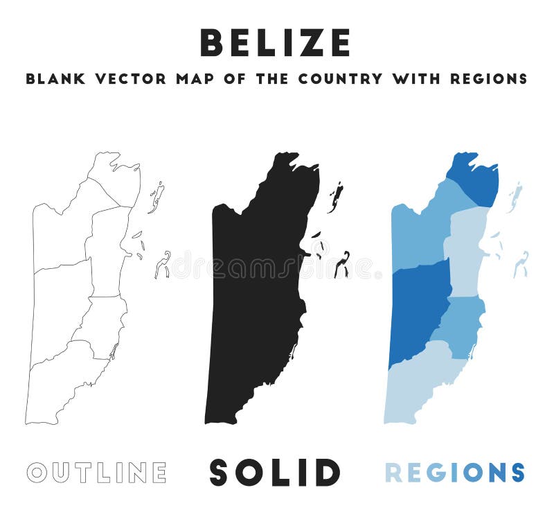 Belize map. stock vector. Illustration of central, belize - 268057198