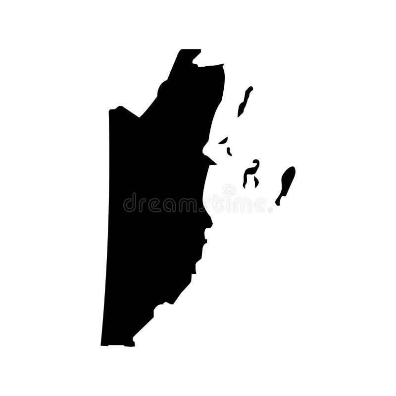 Belize Map Illustration Icon Stock Vector - Illustration of silhouette ...