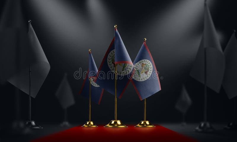 The Belize National Flag on the Red Carpet Stock Photo - Image of ...