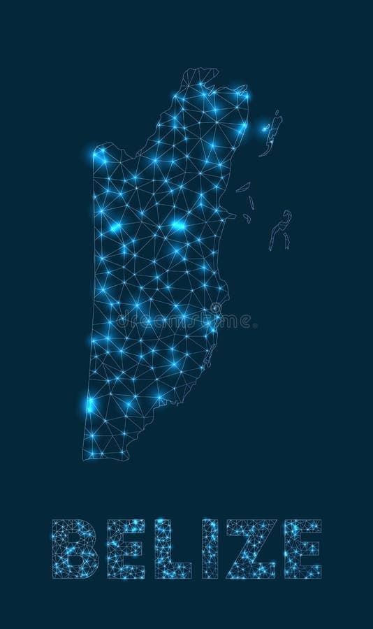Belize network map. stock vector. Illustration of infographics - 173948984