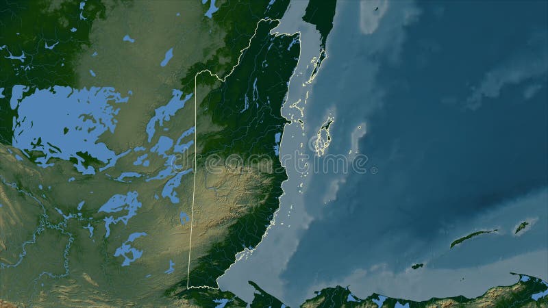 Belize outlined. Physical stock illustration. Illustration of division ...