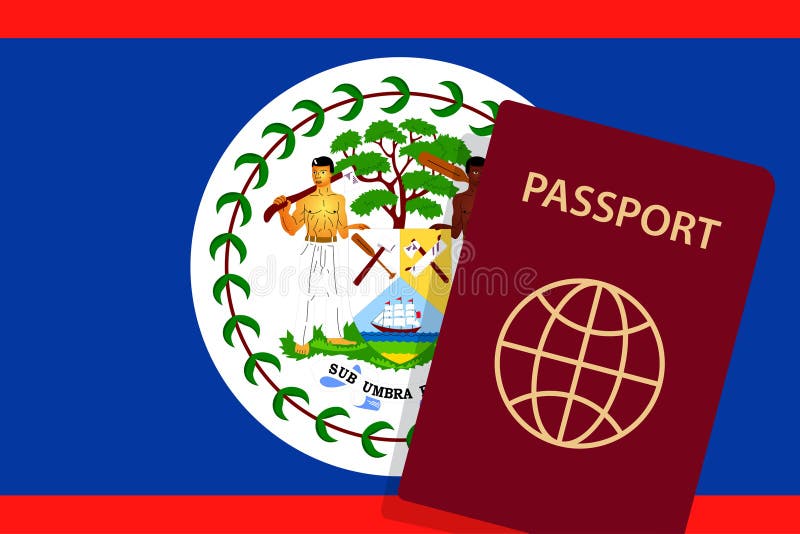 Belize Passport. Belizean Flag Background. Vector Illustration Stock ...