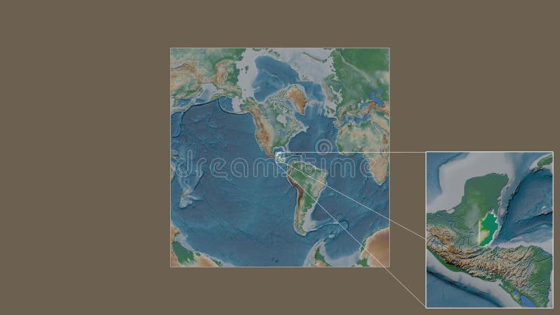 Belize - Physical. Area Extracted Stock Illustration - Illustration of ...