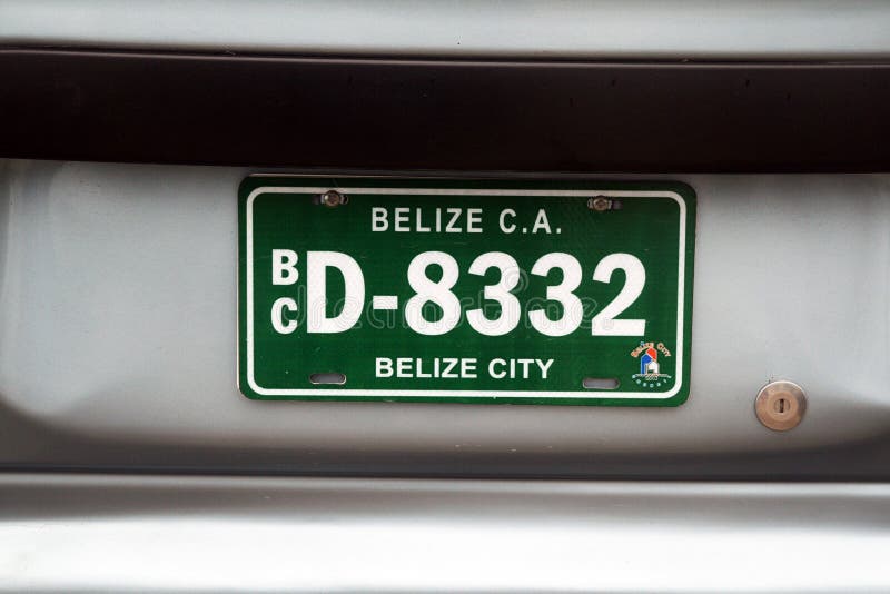 Belize plate editorial photo. Image of transportation - 79036551