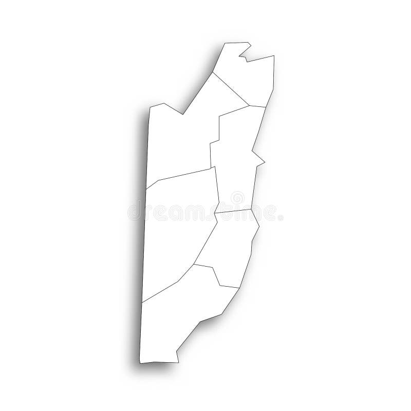 Belize Political Map of Administrative Divisions Stock Illustration ...