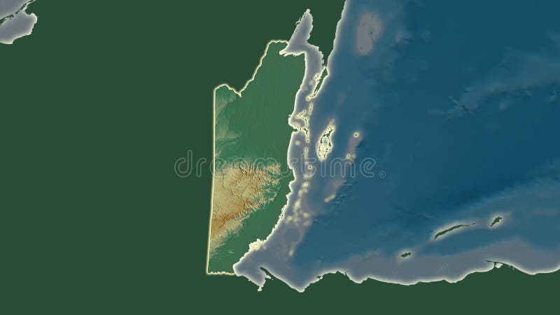 Belize - Relief. Composition, Borders Stock Illustration - Illustration ...