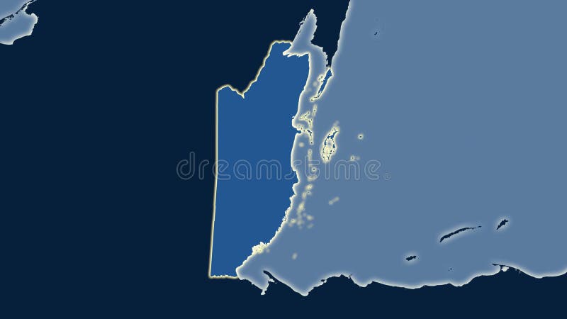 Belize - Solid Black Silhouette Map of Country Area. Simple Flat Vector ...