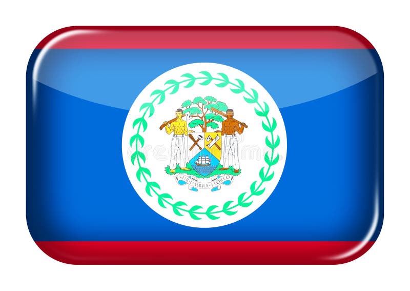 Belize Web Icon Rectangle Button Stock Illustration - Illustration of ...