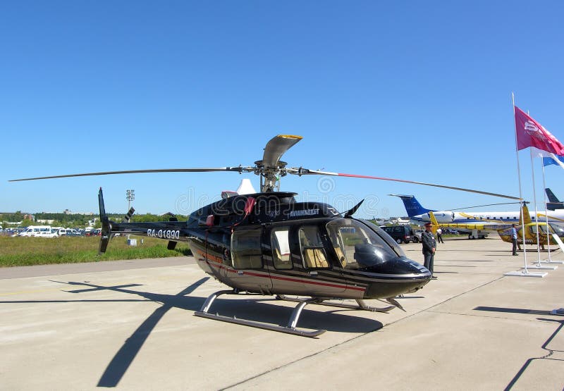 Bell 407 editorial stock photo. Image of black, aviamarket - 19488808