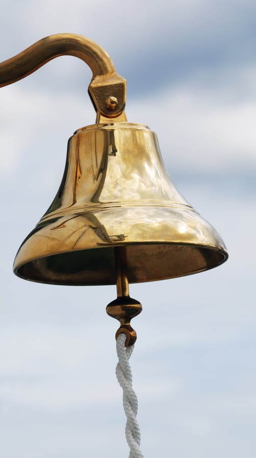 Yachting. Bell on Sailing Ship. Detail of a Yacht Boat Stock Image ...