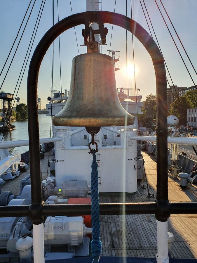 Bell aboard the ship stock image. Image of religion - 221524251