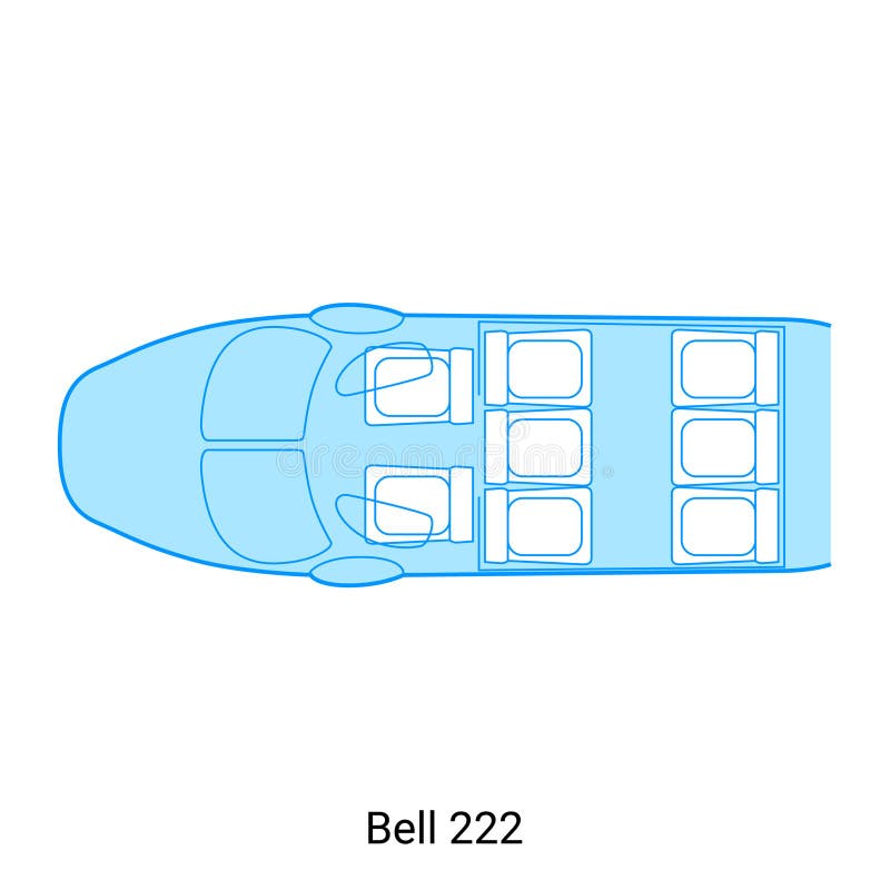 Bell 222 Airplane Scheme. Civil Aircraft Guide Stock Vector ...