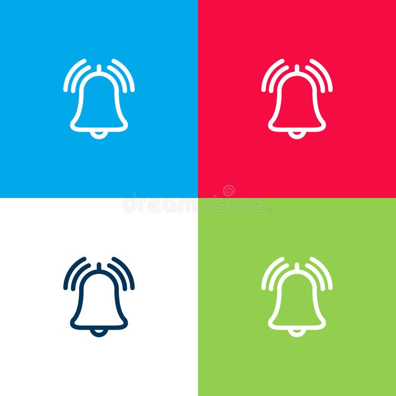 Bell Alarm Line Notice Icon. Call Notification Bell Phone Vector ...