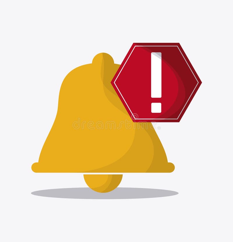 Bell Alert Social Media Communication Icon Stock Vector - Illustration ...