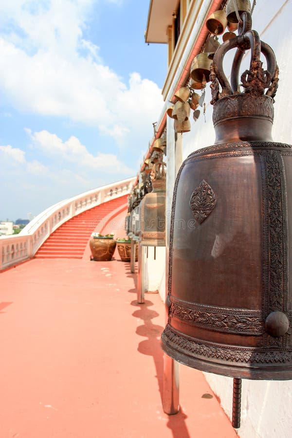 Bell in asia temple stock photo. Image of religion, golden - 88358464