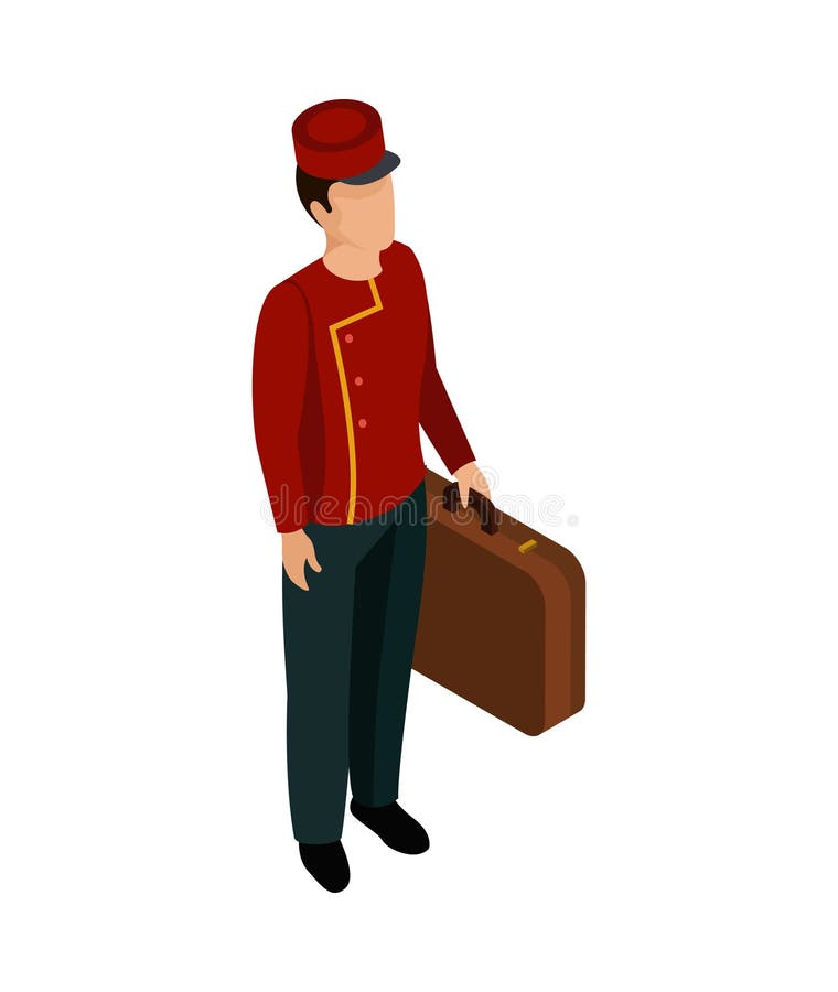 Bell Attendant Professions Composition Stock Vector - Illustration of ...