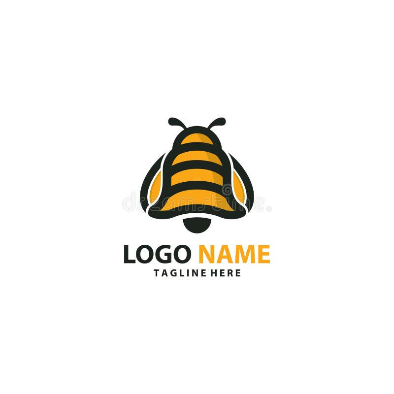 Bell Bee Logo Design Vector Stock Vector - Illustration of element ...
