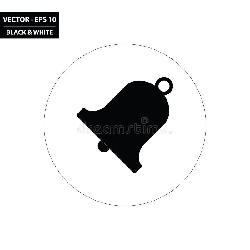 Bell Black and White Vector Illustration Stock Vector - Illustration of ...