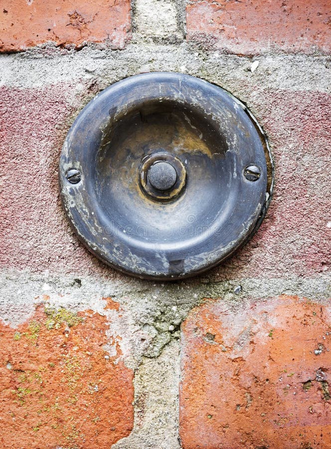 Bell button stock image. Image of fashioned, button, wall - 28461753