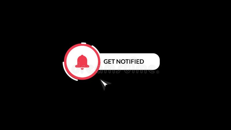 Bell Button Get Notified Loop Animation Video Transparent Background ...