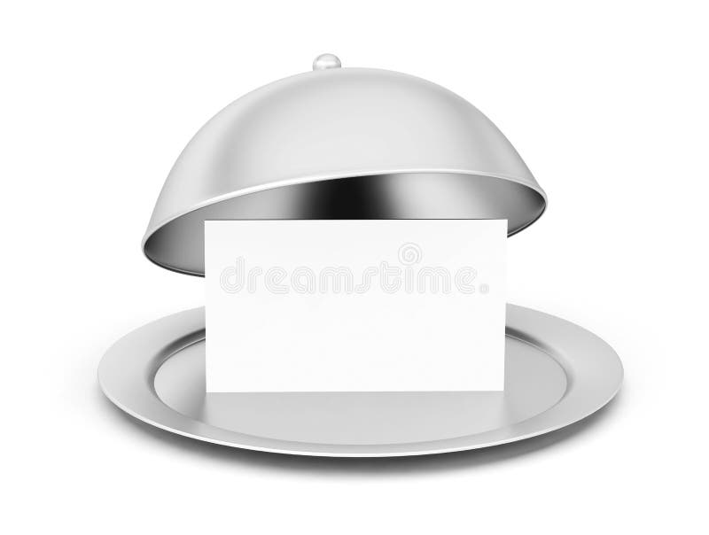 Bell Card Service Tray Plate Menu Template Stock Illustration ...