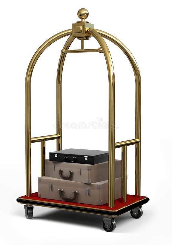 Bell Cart on White stock illustration. Illustration of background ...