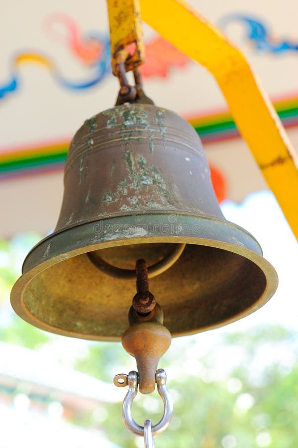 Bell in Chinese Temple stock image. Image of religion - 7004797