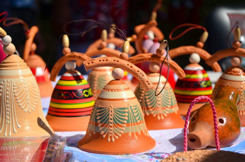 Bell clay stock photo. Image of ornate, music, merry - 50459836