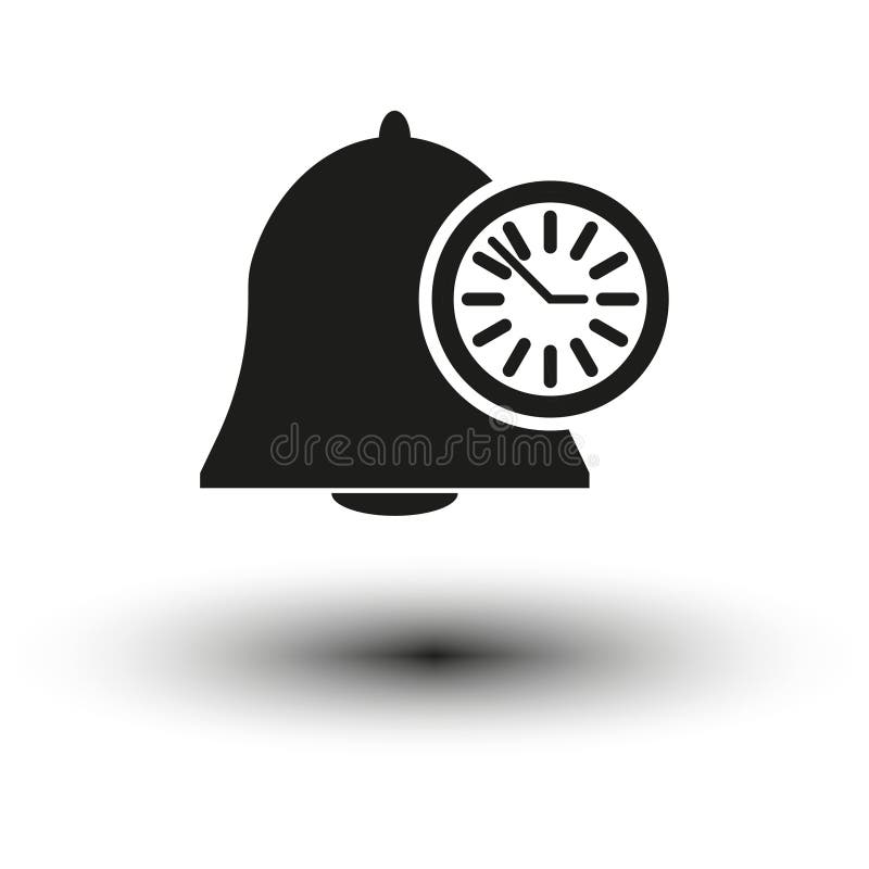 Bell and Clock Icon. Vector Illustration. EPS 10 Stock Vector ...